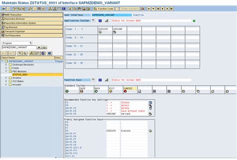Sap Abap Central Creation Of Selection Screen Variant In Module Pool