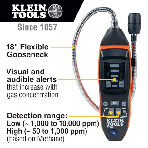 Klein Et120 Combustible Gas Leak Detector Bc Fasteners And Tools