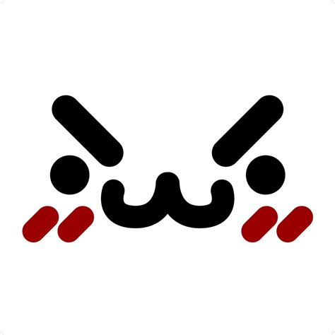 Cute Angry Cat Face Icon 11120009 Vector Art At Vecteezy