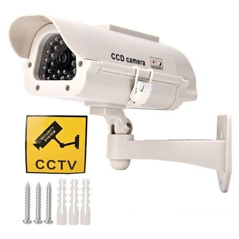 Fake Cctv Security Camera Simulated Cameras Solar Power Dummy Fake Cam