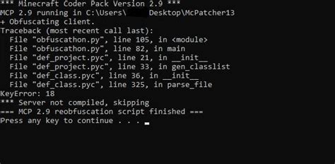 Problem With Mcp Mcpatcher For Beta Versions Reobfbat Displaying