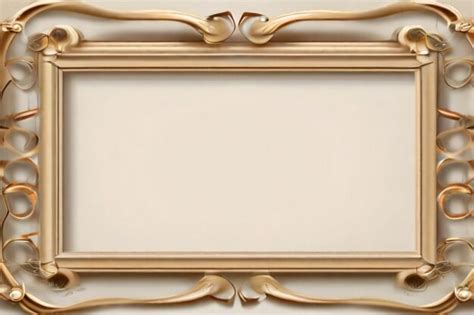 Premium Photo Clean And Elegant Beige Frame Template