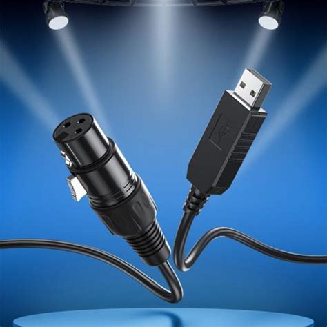 High Resolution Dtech 1 8m Usb To Dmx512 Interface Rs485 Serial Port 3pin Xlr Adapter Stage
