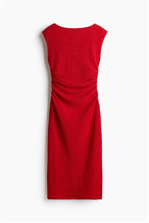 Drapiertes Bodycon Kleid Rot Damen Handm Ch