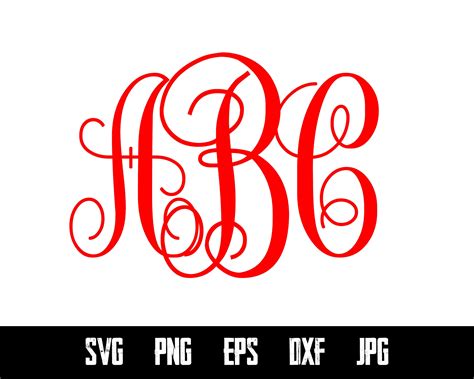 Interlocking Vine Monogram Svg Letters Discounted Outlet