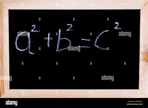 Blackboard With Pythagoras Theorem Written On It Stock Photo Alamy