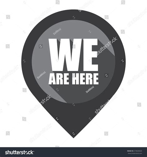Black We Here Map Pointer Icon Stock Illustration 273828020 Shutterstock