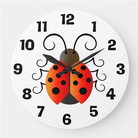 Ladybug Large Clock Zazzle