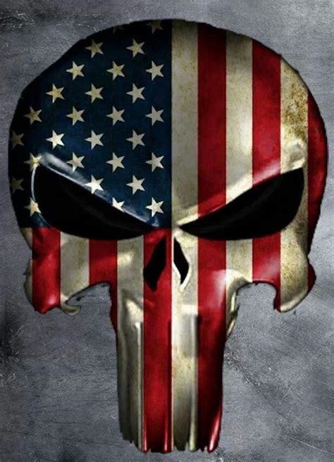 Red White Blue Punisher Logo