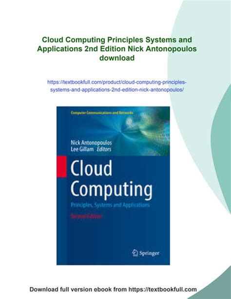 Cloud Computing Principles Systems And Applications 2nd Edition Nick