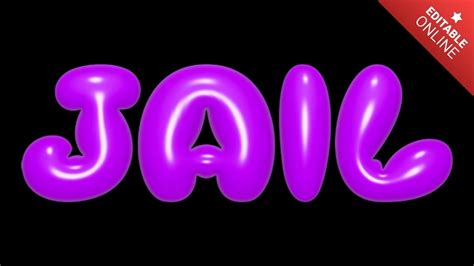 Jail Purple Bubble 3d Font Text Effect Generator