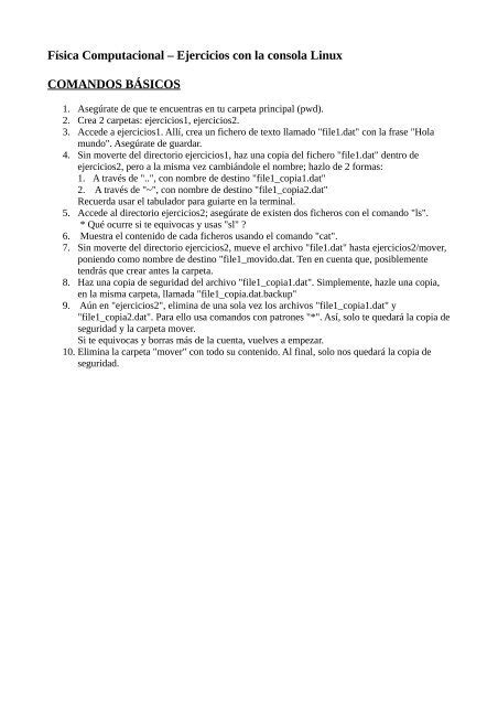 Ejercicios De Linux