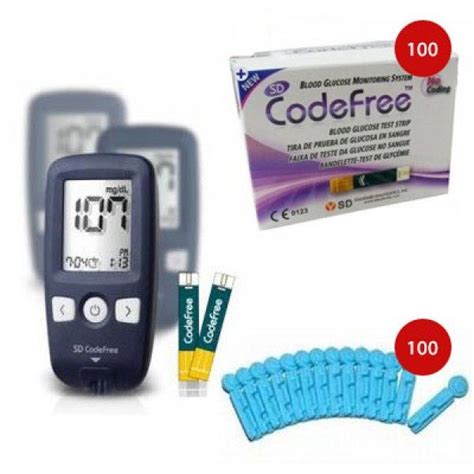 Set Promo Glucometru Code Free 100 Teste Code Free 100 Ace