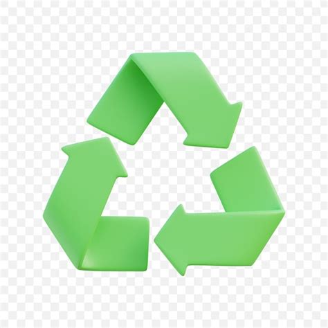 Green Recycling 3d Icon Premium Psd