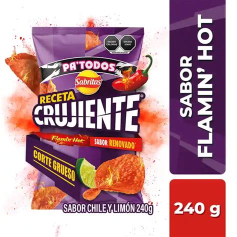 Papas Sabritas Receta Crujiente Flamin Hot 240 G Desde 88 39