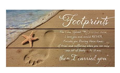 Wall Art Footprints In The Sand Poem