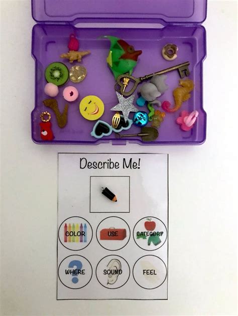 Language Task Box With Trinkets Spatial Concepts Categories Pronouns