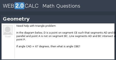 View Question Geometry