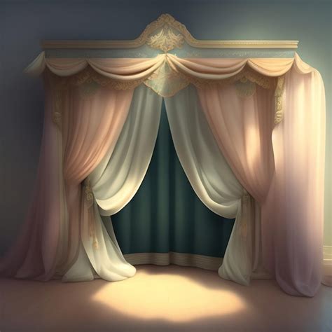 Premium Ai Image Generative Ai Delicate Stage With Courtains Cute Background