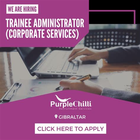 Trainee Administrator Corporate Services Purple Chilli Trevor Saker