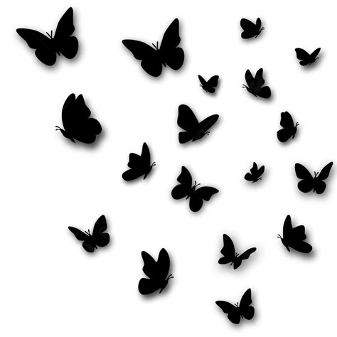 Butterfly Flying Away Black And White