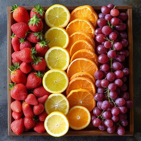 Premium Photo Colorful Fruit Arrangements