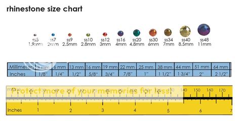 Actual Printable Rhinestone Size Chart