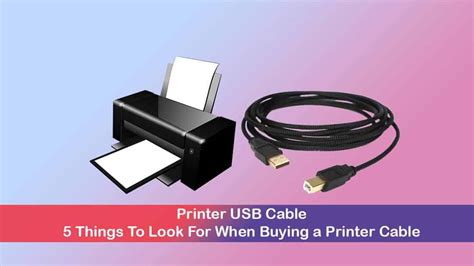 How To Buy The Best Printer Usb Cable Techfoogle