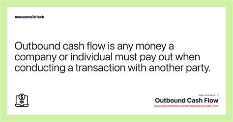 Outbound Cash Flow Awesomefintech Blog