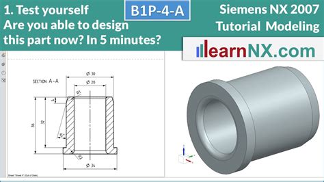siemens nx tutorial test yourself sketch revolve chamfer and edge