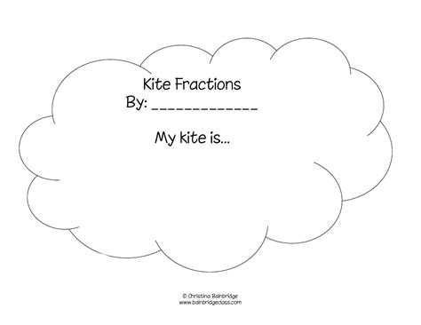 Fractions Kite Template Christina Bainbridge Download Printable Pdf