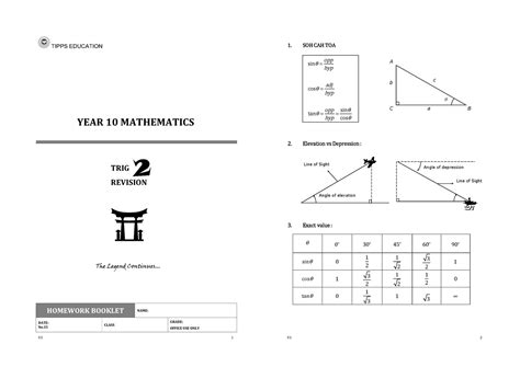 Copy Of Trig 2 Revision Maths Tipps Education Year 10 Mathematics