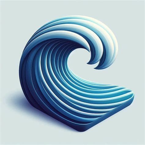 3d Wave Icon Premium Ai Generated Image