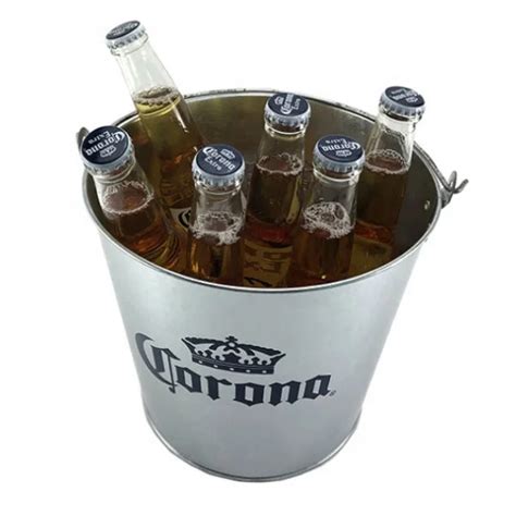 5 Quart Galvanized Metal Corona Tin Bucket Beer Wine Champagne Ice