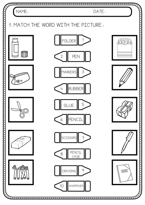 Classroom Objects Worksheets Library