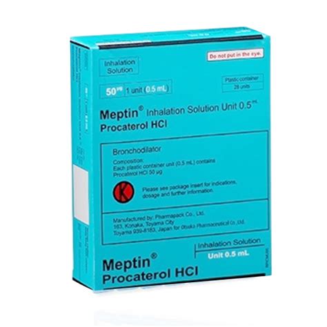 Meptin Inhalation Solution Unit 05 Ml Kegunaan Efek Samping Dosis