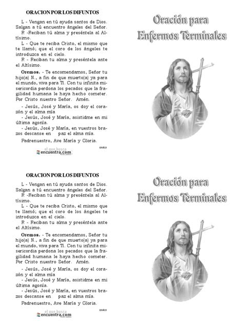 Cor 025 Oracion Para Enfermos Terminales Pdf María Madre De Jesús