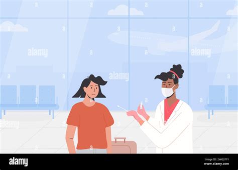 Pcr Testing Airport Stock Vector Images Alamy