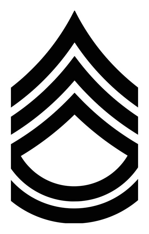 Army Sergeant First Class Rank Black Metal Rank Bm 107 Sergeant First