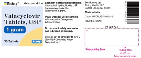 Valacyclovir Hydrochloride Tablet Film Coated