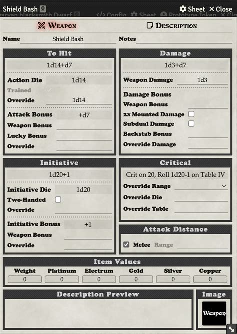 Dwarf Shield Bash Foundryvtt Dcc User Guide