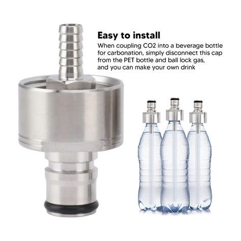 2pcs Stainless Steel Carbonation Cap Forced Carbonation Pet Bottle
