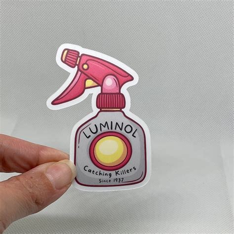 Luminol Spray Bottle Vinyl Sticker True Crime Junkie Detective Forensic Mystery Solver