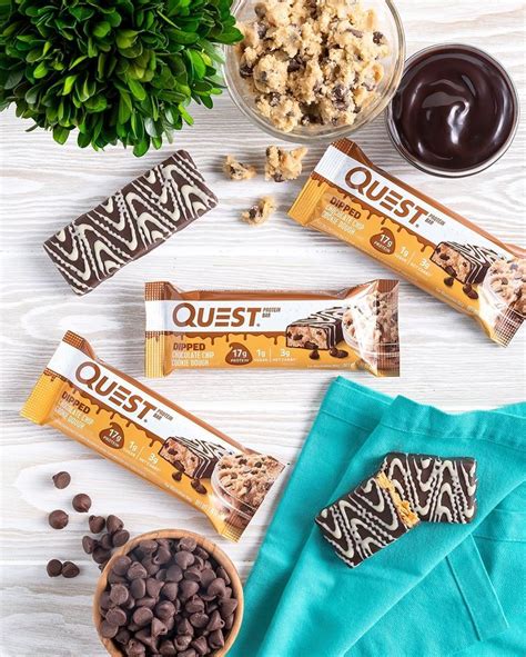 Indulge In The Dipped Chocolate Chip Cookie Dough Quest Bar