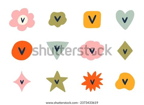 Cute Hand Drawn Check Mark Set Stock Vector Royalty Free 2373433619