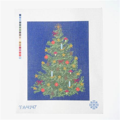 Ta4147 Yule Tree Printed Canvas Bestitched Needlepoint