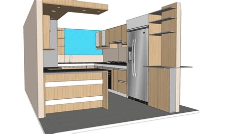 Cocina Modular Espacios Pequeños 3d Warehouse