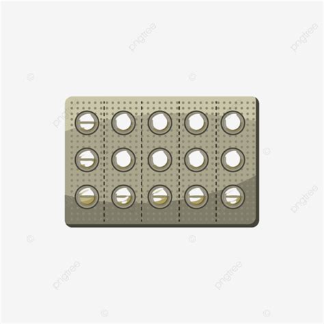 Pills Blister Pack Vector Hd Png Images Round Pills In A Blister Pack