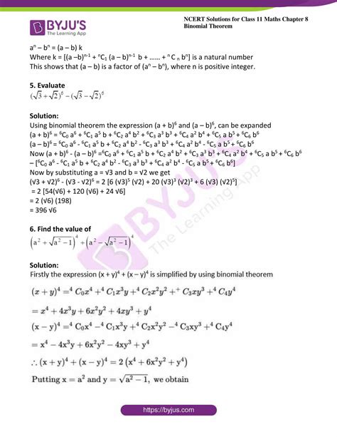 Ncert Solutions Class 11 Maths Chapter 8 Binomial Theorem Miscellaneous Exercise