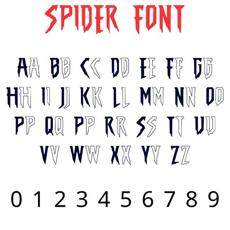Spider Font Spider Font Svg Spider Alphabet Svg Spider Letters Hero Alphabet Hero Font Svg